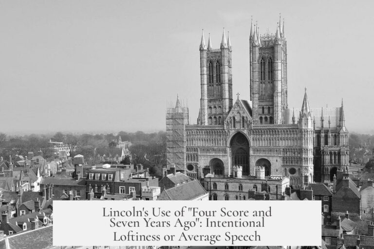 Lincoln’s Use of “Four Score and Seven Years Ago”: Intentional ...